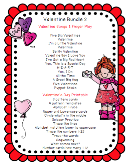 Valentine Bundle 2 ~ Preschool Printables