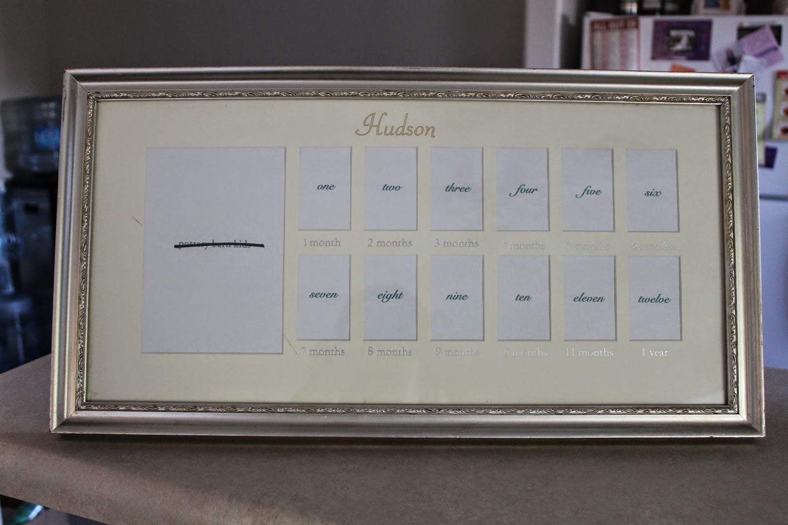 Adventures of a MommyTurtle: Craft Alert! Customized 12 Month Picture Frame