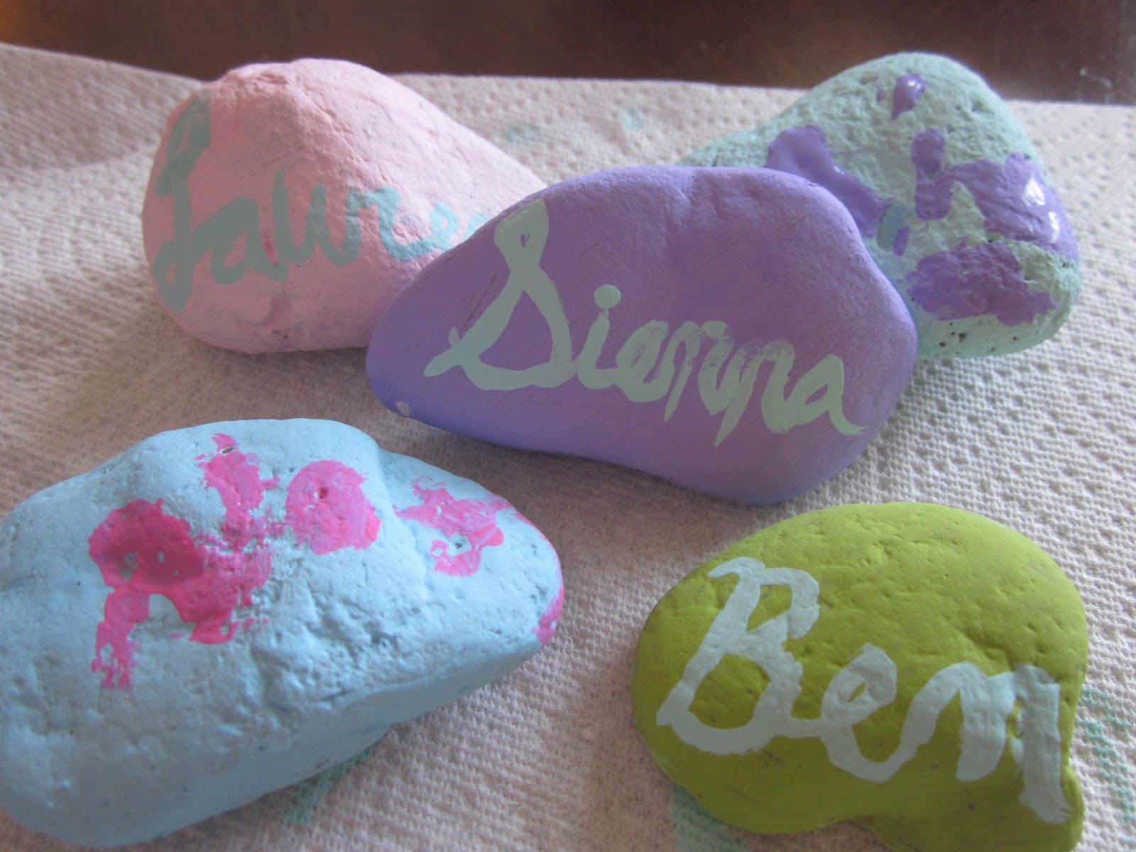 Queen B Creates: Painted Name Rocks