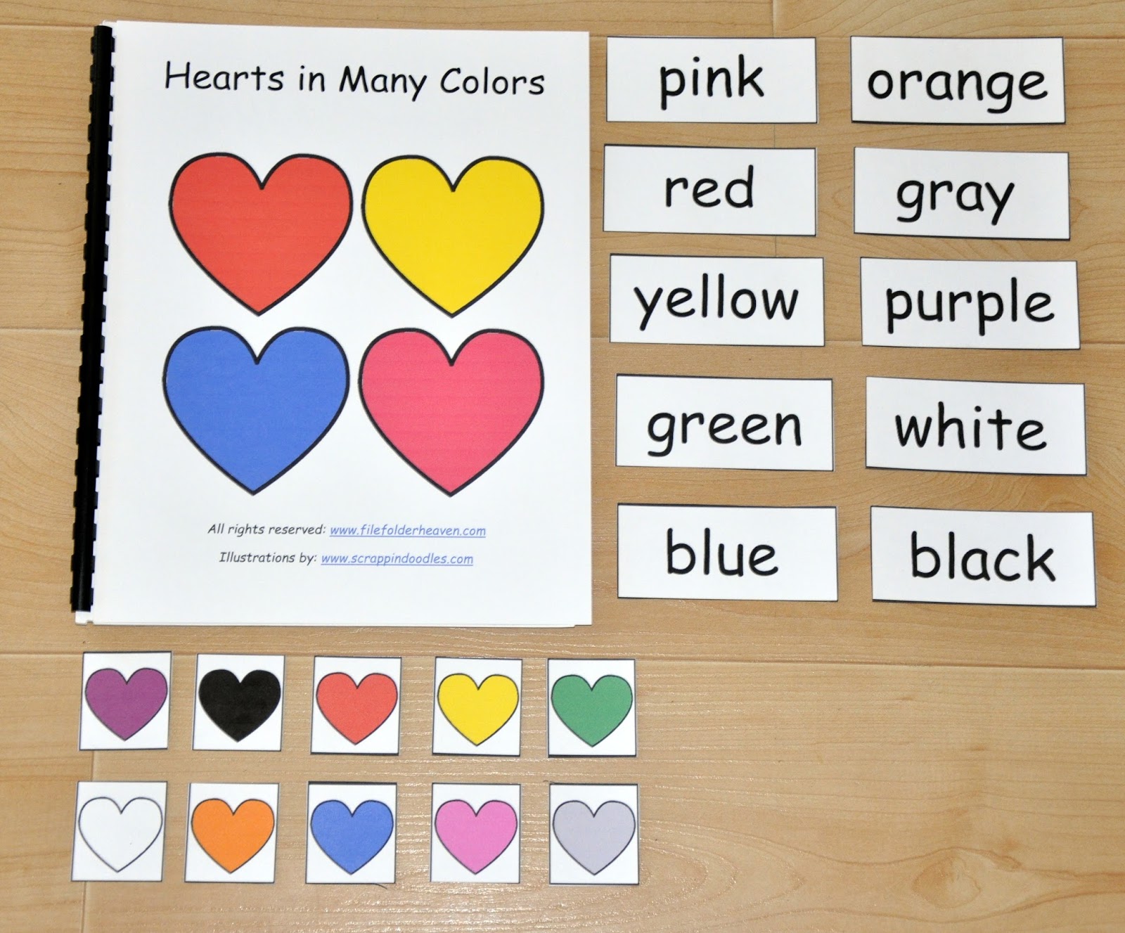 File Folder Heaven Blog: "Hearts In Many Colors" Adapted Book and ...