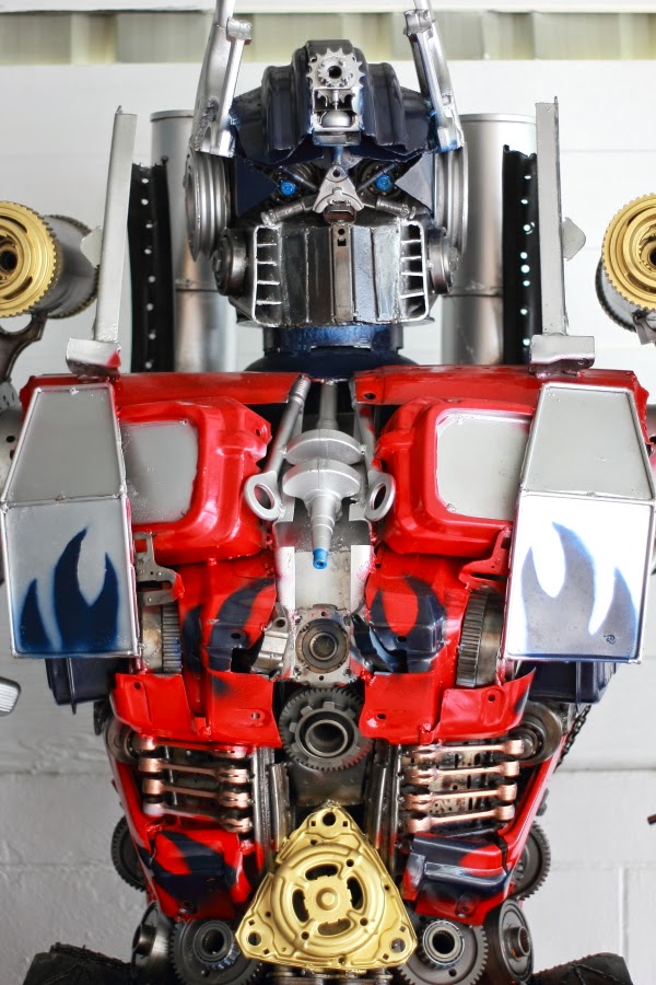 Scrap metal art sculpture - transformer movie inspired