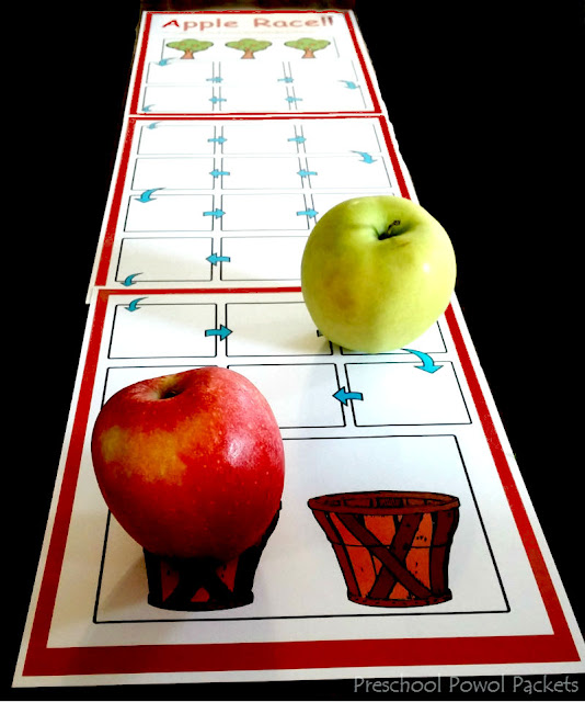 {FREE} Apple Race Preschool Game | Preschool Powol Packets