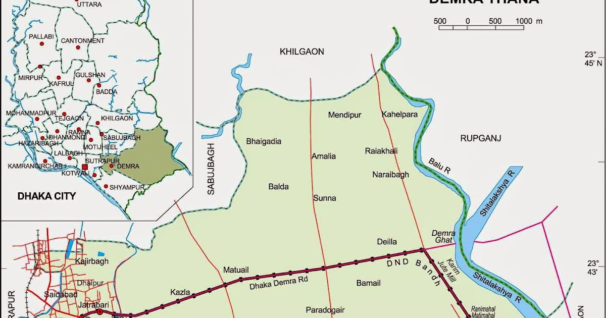 Demra Thana Map, Dhaka, Bangladesh
