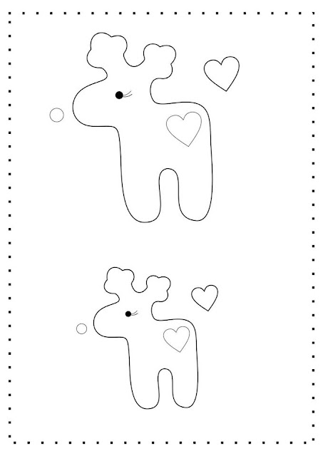 Renna em Feltro com Molde para Decoração de Fim de Ano - Molde para ...