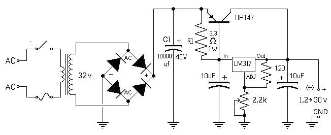 Variable Power Supply LM317 10A - Electronic Knowledge Share