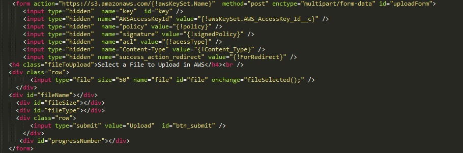 File Upload from Salesforce to AWS S3 Bucket