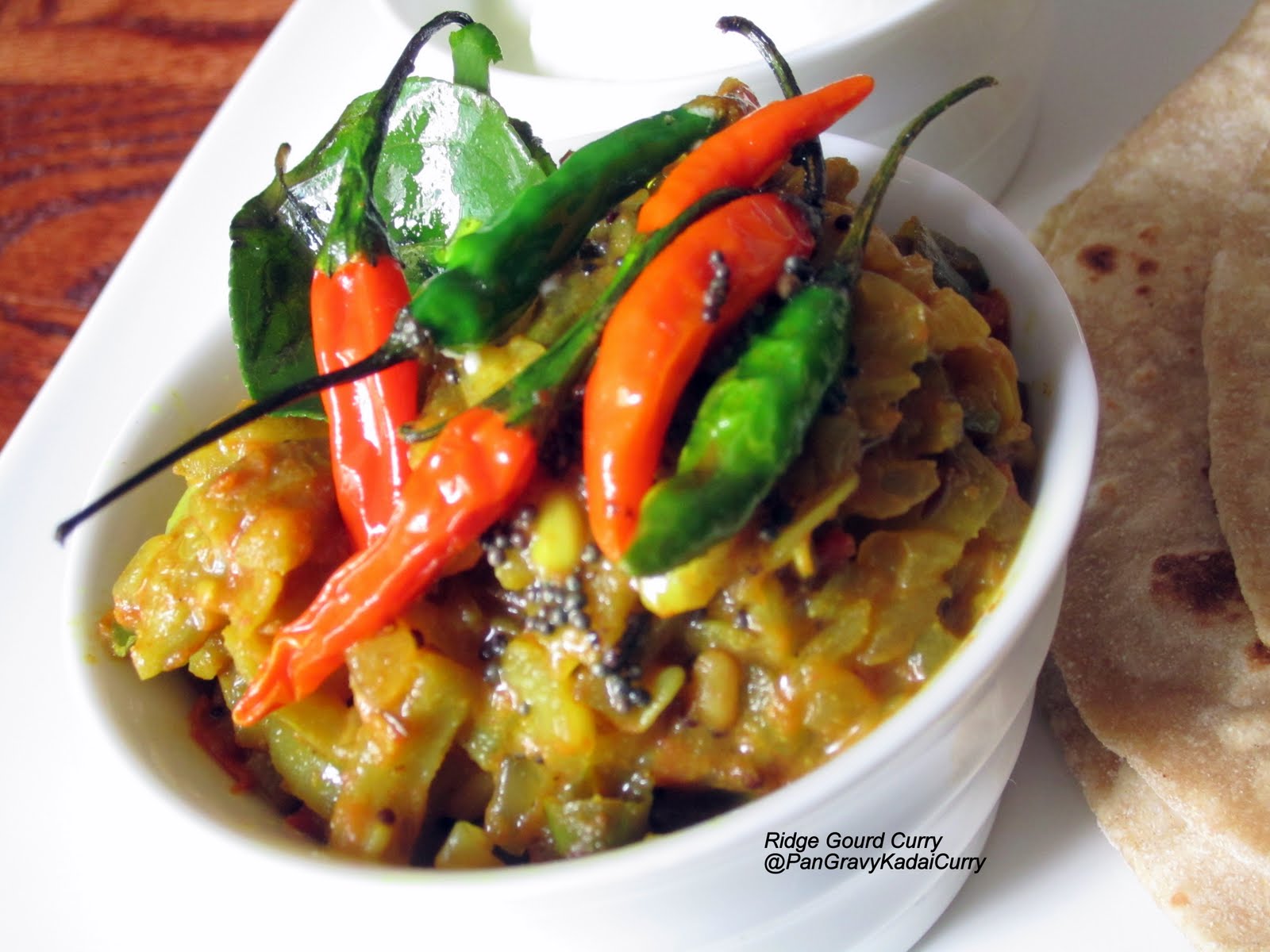 Pan Gravy Kadai Curry: Ridge Gourd/Chinese Okra/Silk Melon Curry