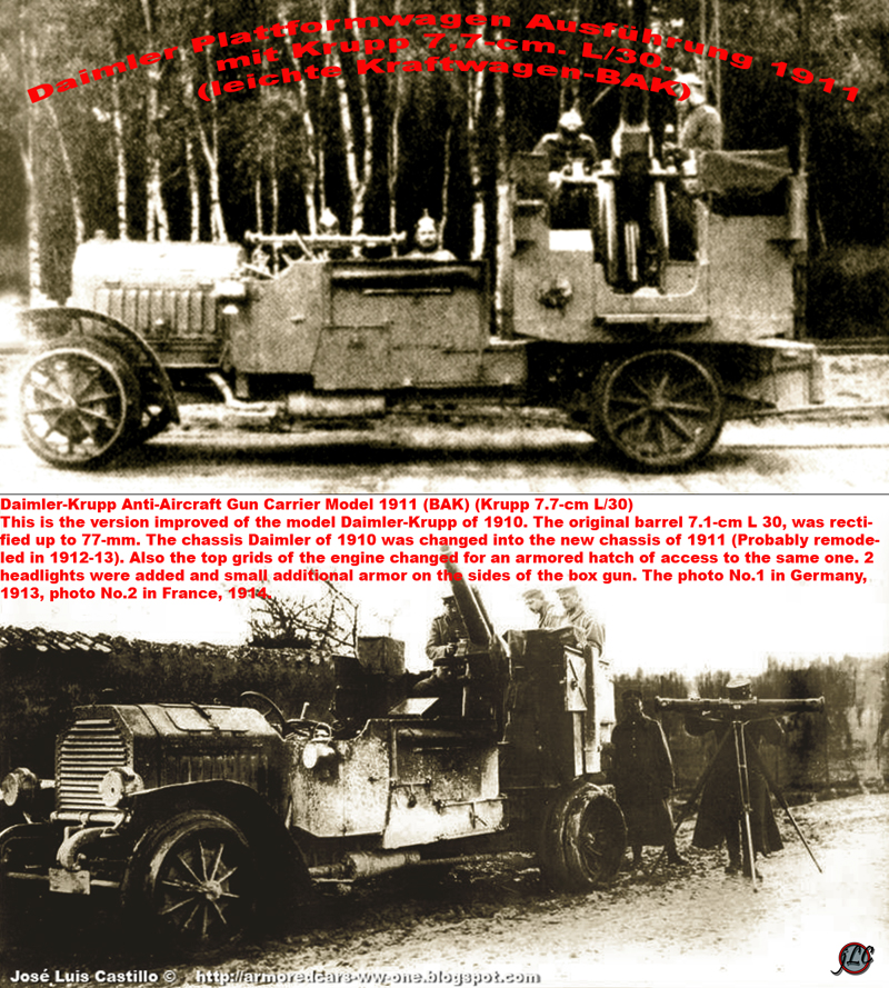 Armored Cars in the WWI: Daimler-Krupp Anti-Aircraft Gun Carrier Model ...