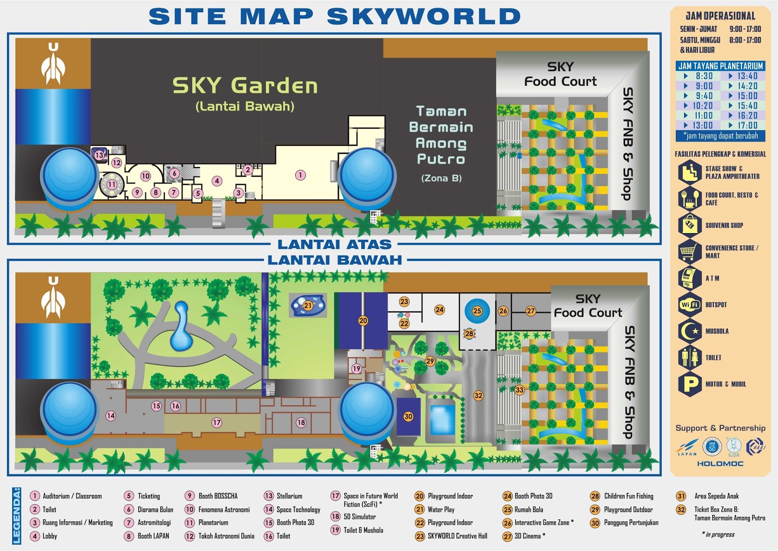 SKYWORLD Indonesia: Among Putro SKYWORLD - Flyer & Site Map Info