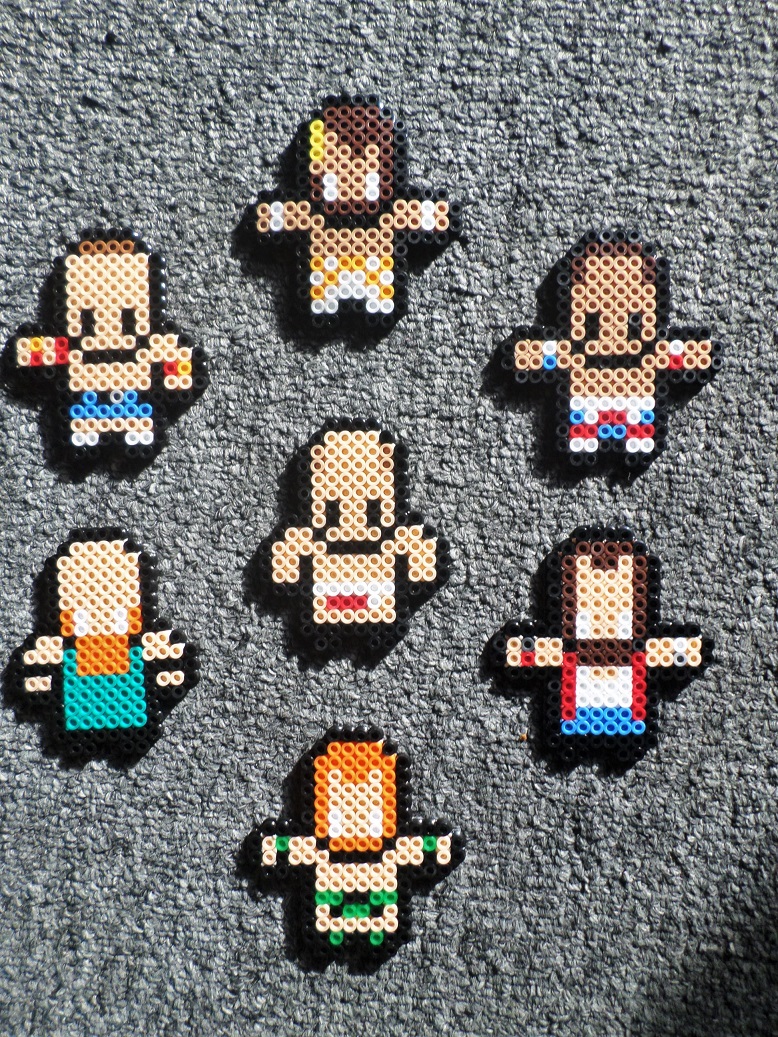 Long Black Fingers : Lots of WWE Perler Beads