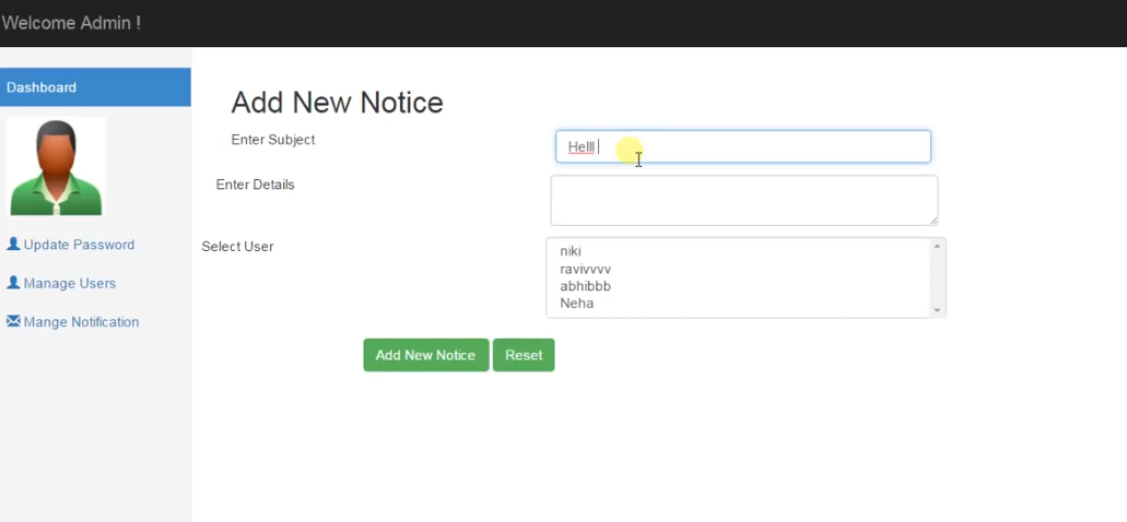 Online Notice Board Complete Project With Database 2018 | Free Download ...