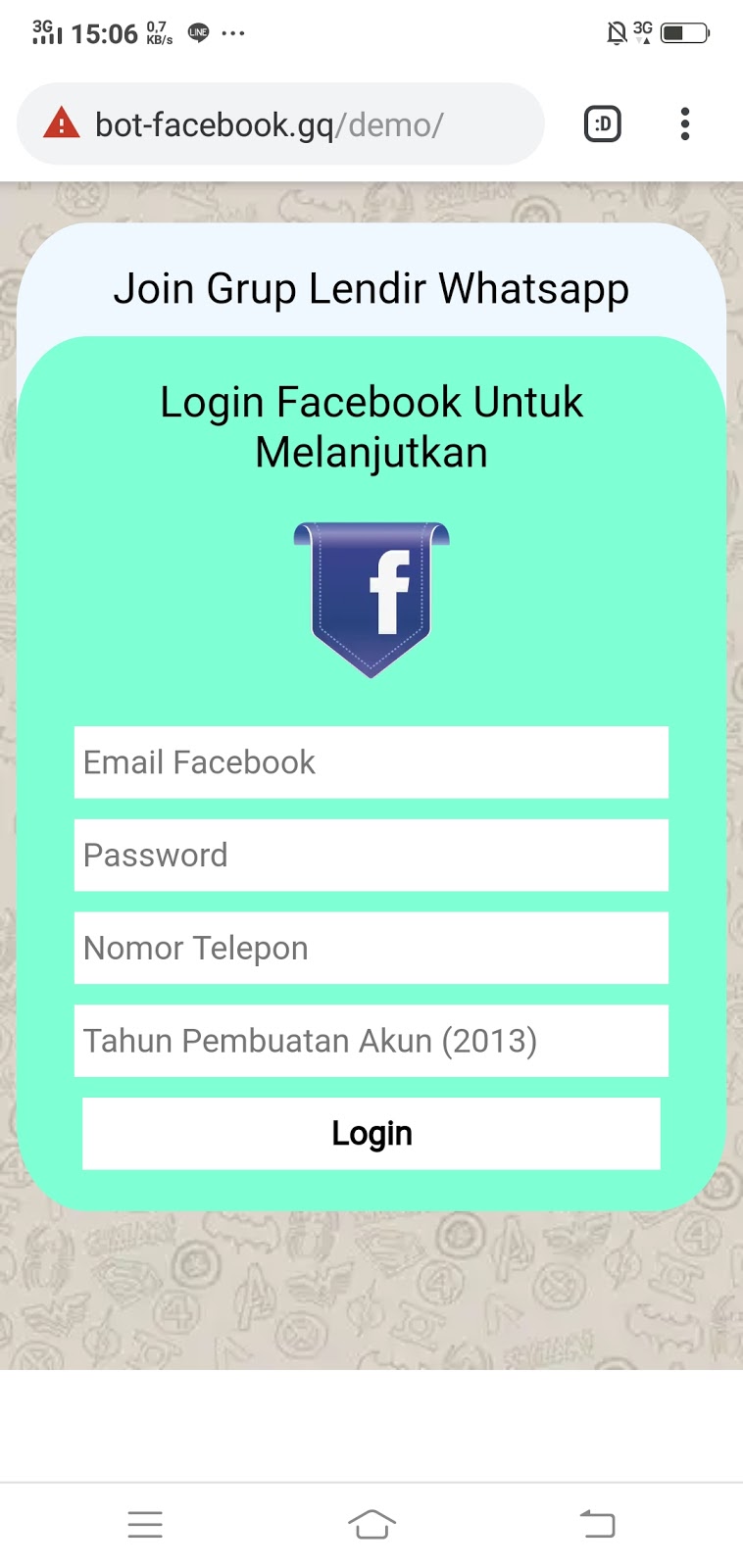 Download Script Phising Facebook Tampilan Grub Bokep WhatsApp Terbaru 2019 - Blog Baru Ku