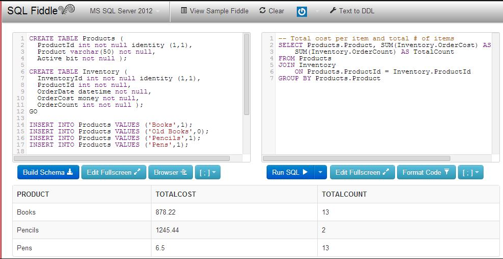 Simulador de MySQL, Oracle, MS SQL Server, SQL Lite PosgreSQL online