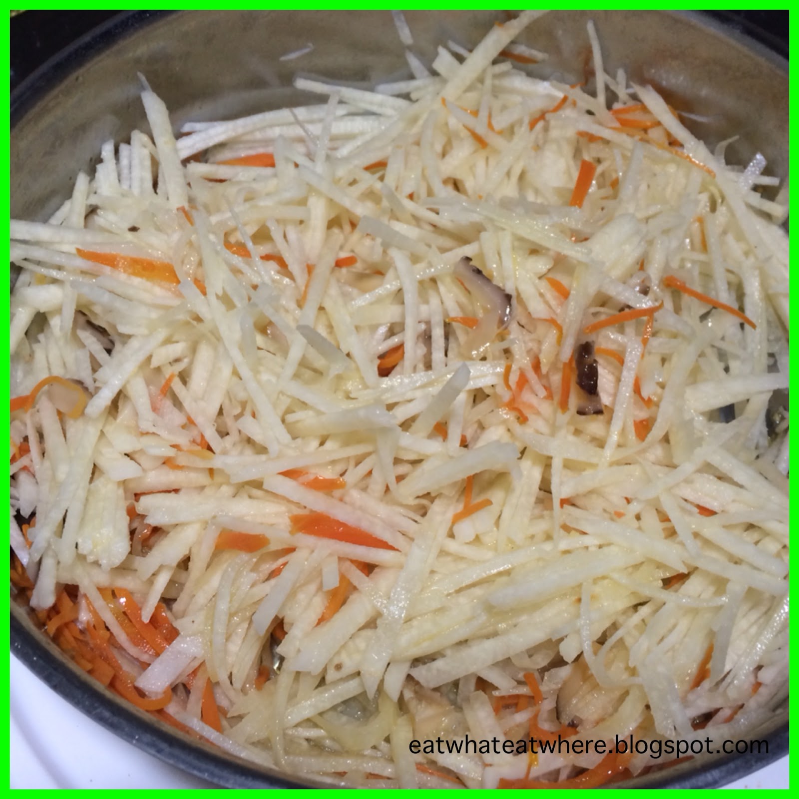 Eat what, Eat where?: #ewew cooks Fried Turnip with Shredded Dried ...