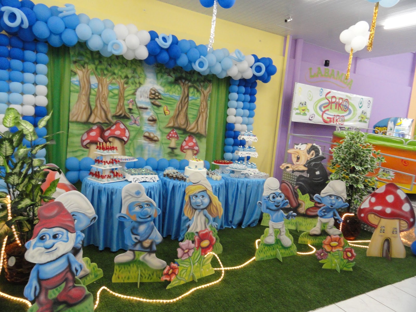 Toque de Alegria Decorações: Decoração dos Smurfs
