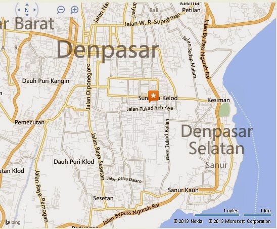 Bali Weather Forecast and Bali Map Info : Detail Renon Square Denpasar ...