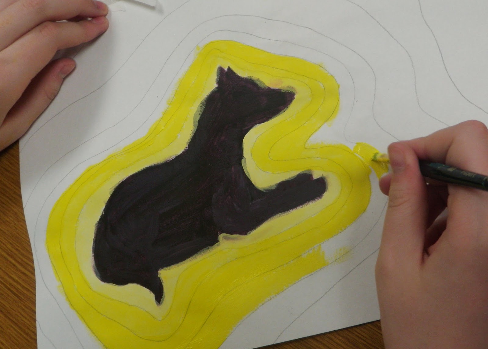 Jerdee's Art Classes: Animals in Art: Complementary Color Silhouettes