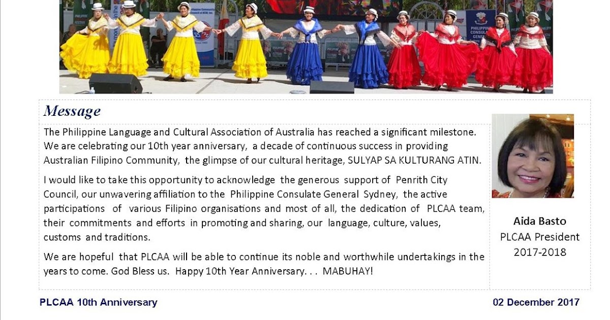 PLCAA 10th Anniversary Programme