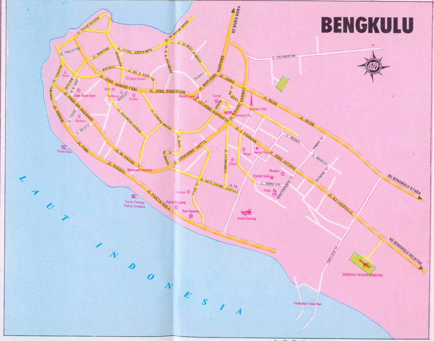 AMAZING INDONESIA: BENGKULU CITY MAP