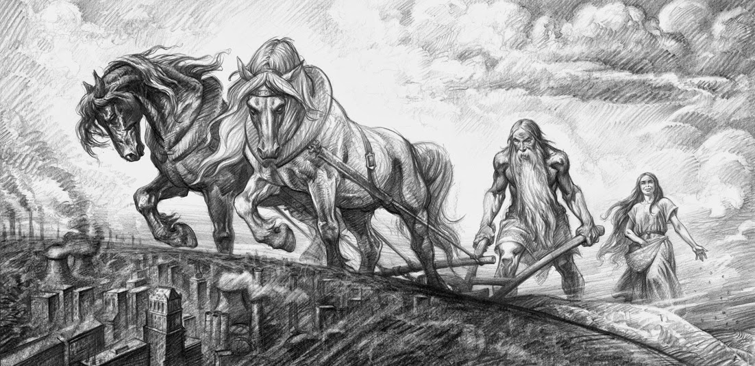 Svyatogor’s Plowing of the Earth by Petar Meseldžija : r/ImaginaryMonsters