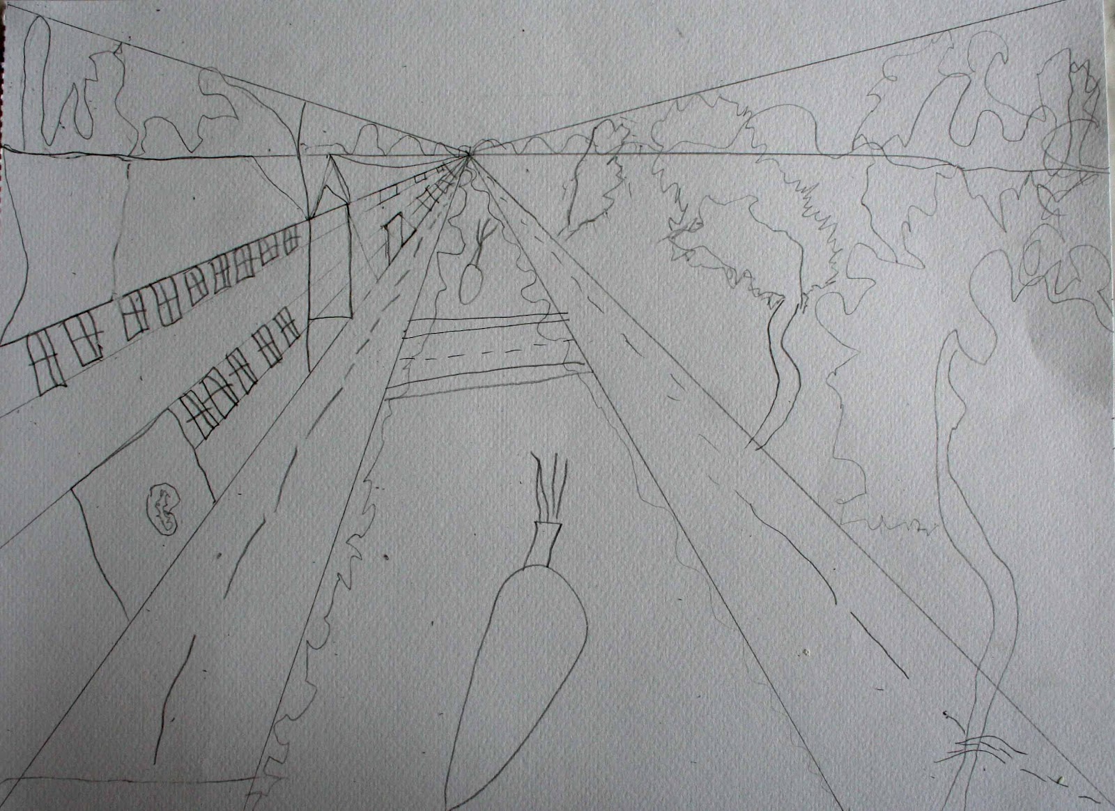 Creating and Educating: One Point Perspective Rivers