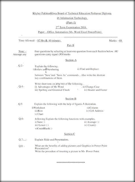 DIT 1st Semester Papers ~ SUCCESS BOOKS