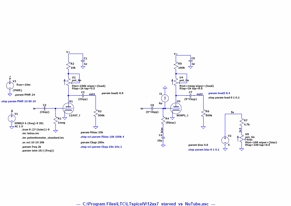 Rezzonics: Korg NuTube 6P1 vs 12AX7 starved tube / valve: Gain and ...