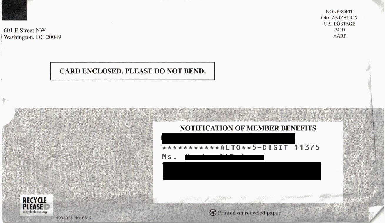 Mail That Fails: AARP and the Mini Day Bag!