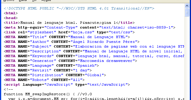 Informática Cristina: HTML. El lenguaje estándar de la web.