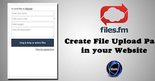 How to Create File Upload Page in your Website | SBmade | New Data Of ...