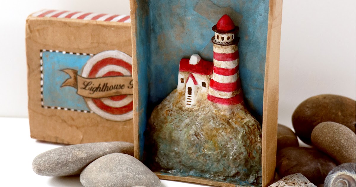 New Shadow Box | Handmade diorama | Lighthouse Box