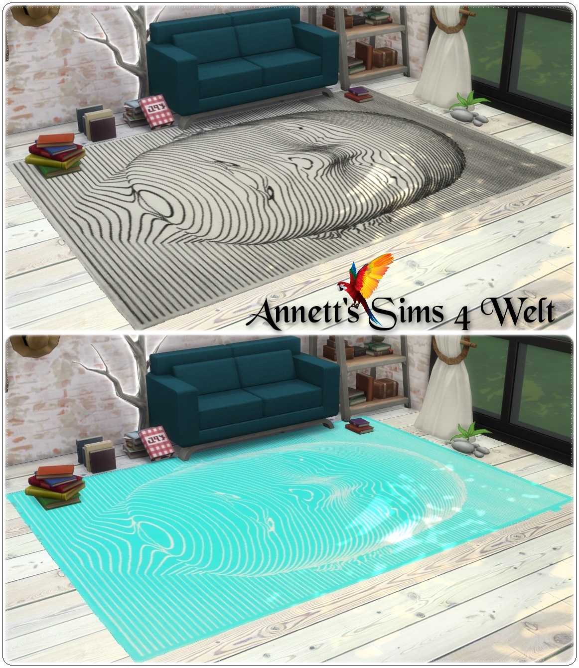 Annett's Sims 4 Welt: Designer Rugs "Heads"