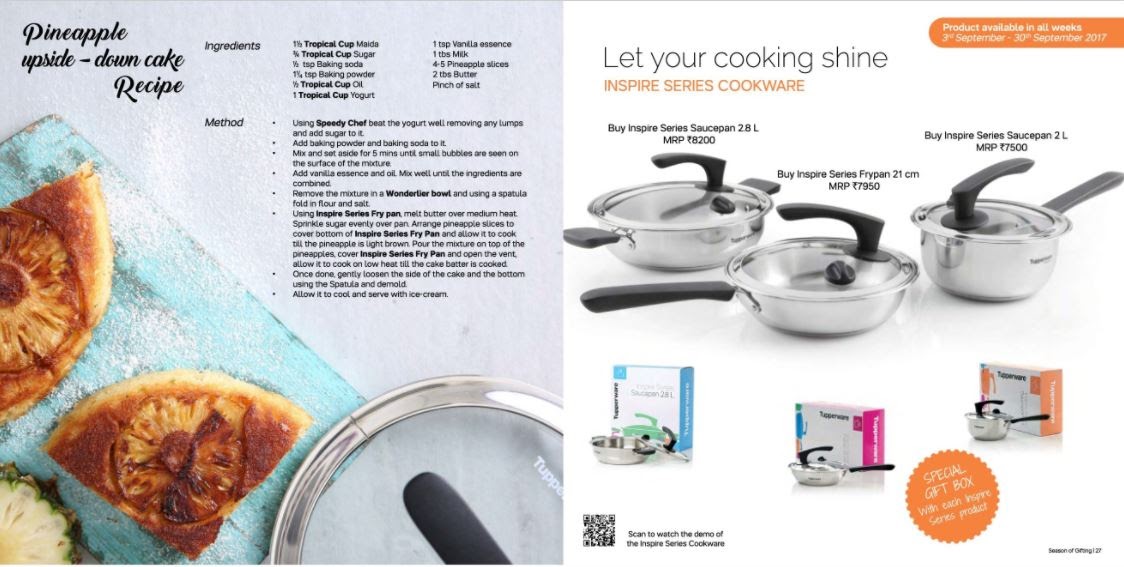 Tupperware India Flyer - September 2017 - Tuppermates