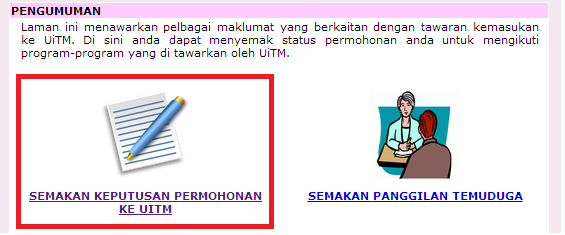Blog Dunia Doliyka: Result Permohonan Degree UiTM