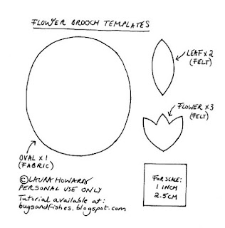 Bugs and Fishes by Lupin: How To: Make a Folk Flower Brooch from Felt ...