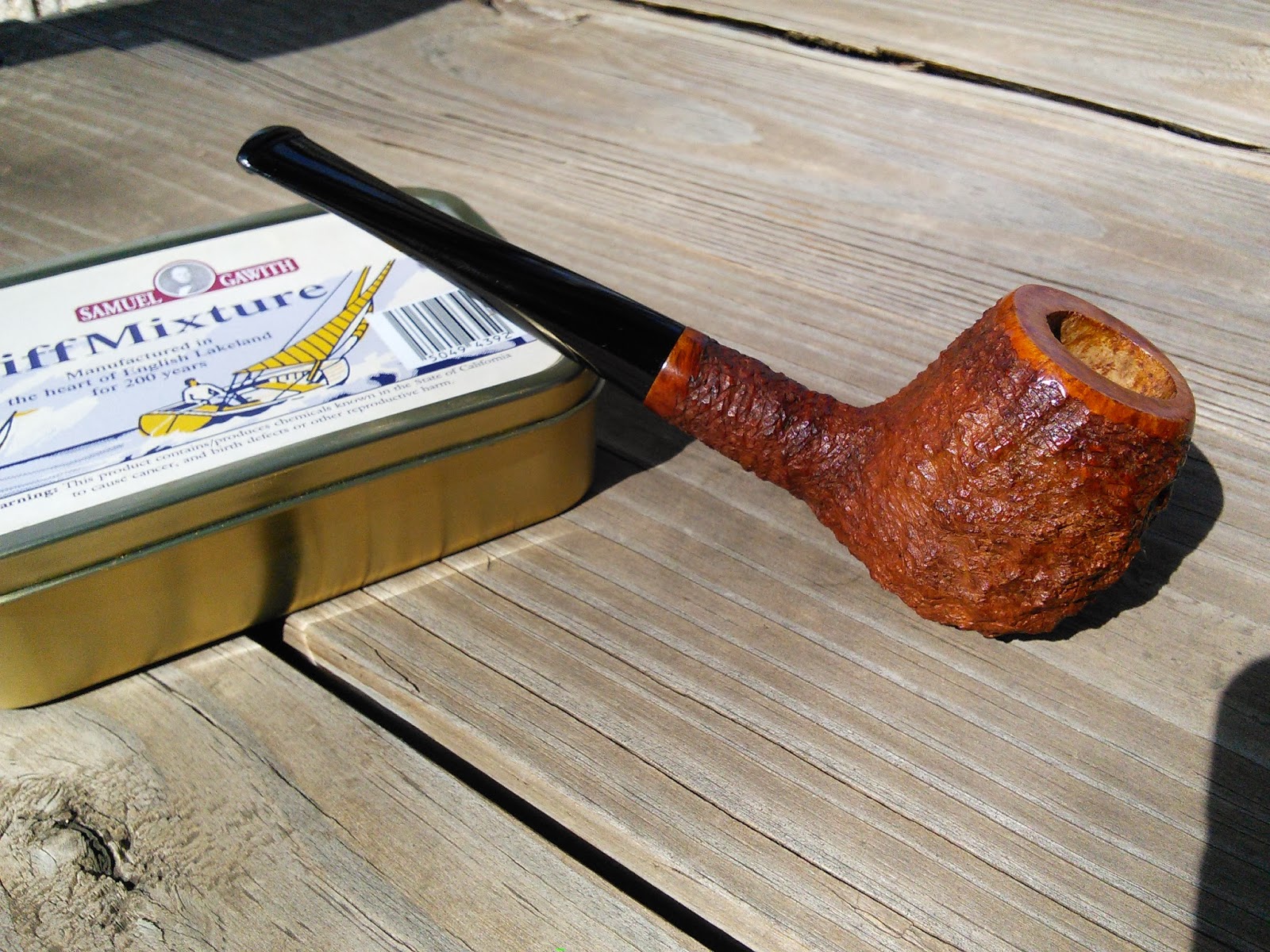 Rex Walden Pipes: Large Straight Rusticated Apple Shape Briar Tobacco ...