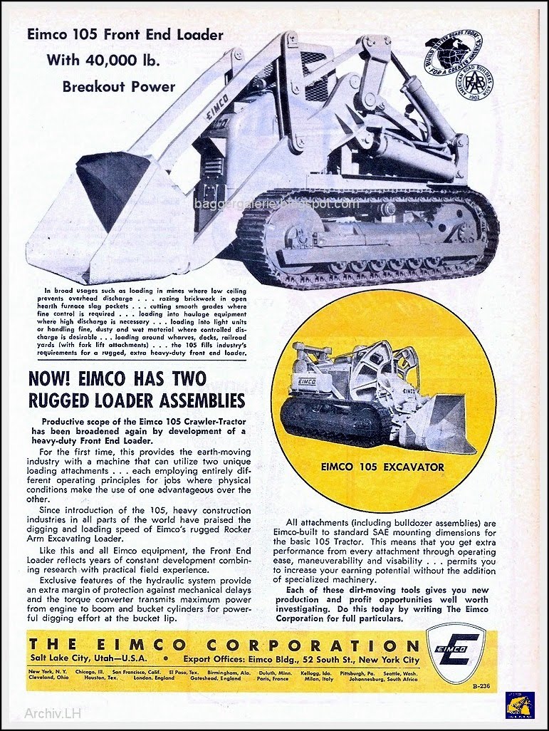Baumaschinen Prospekte: Eimco Schaufellader