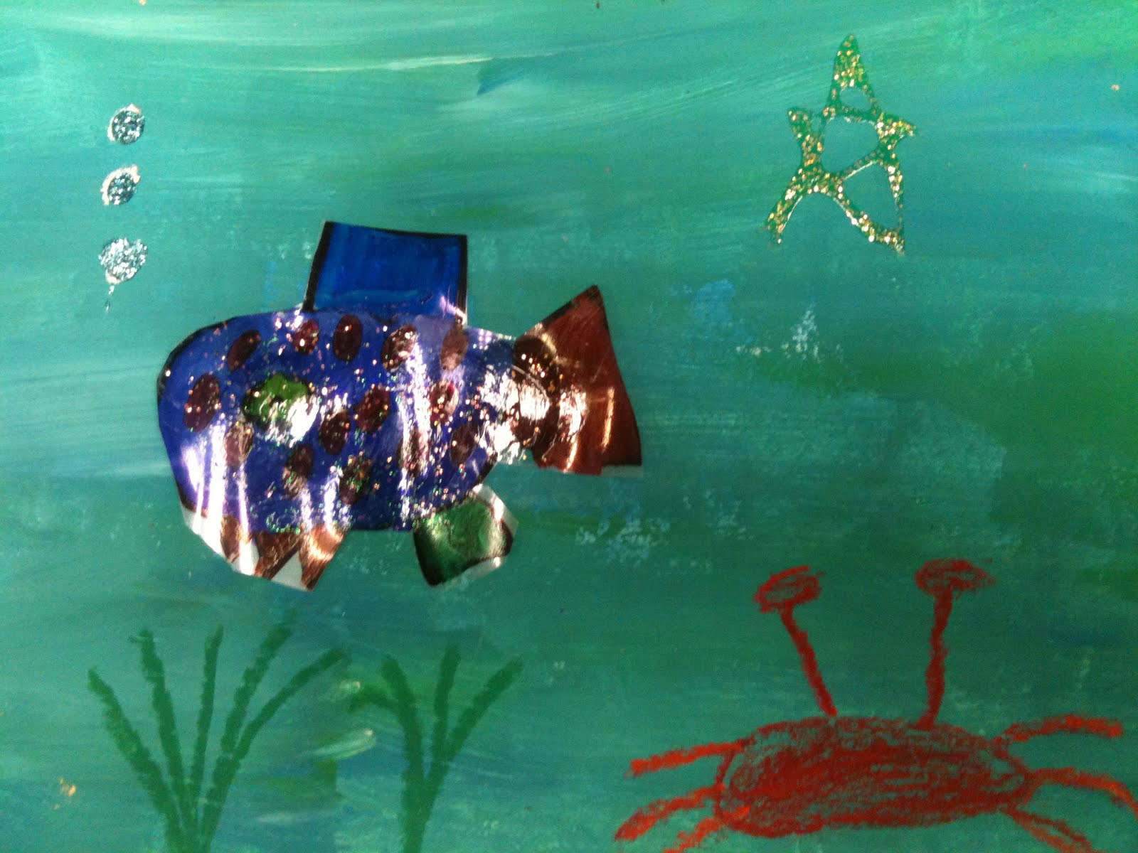 Creating Art: "Under the Sea" Recycled Art/Mixed Media