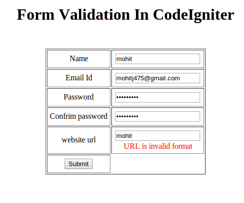How to do form validation in codeigniter | Only4uTutorials Online Web Tutorials