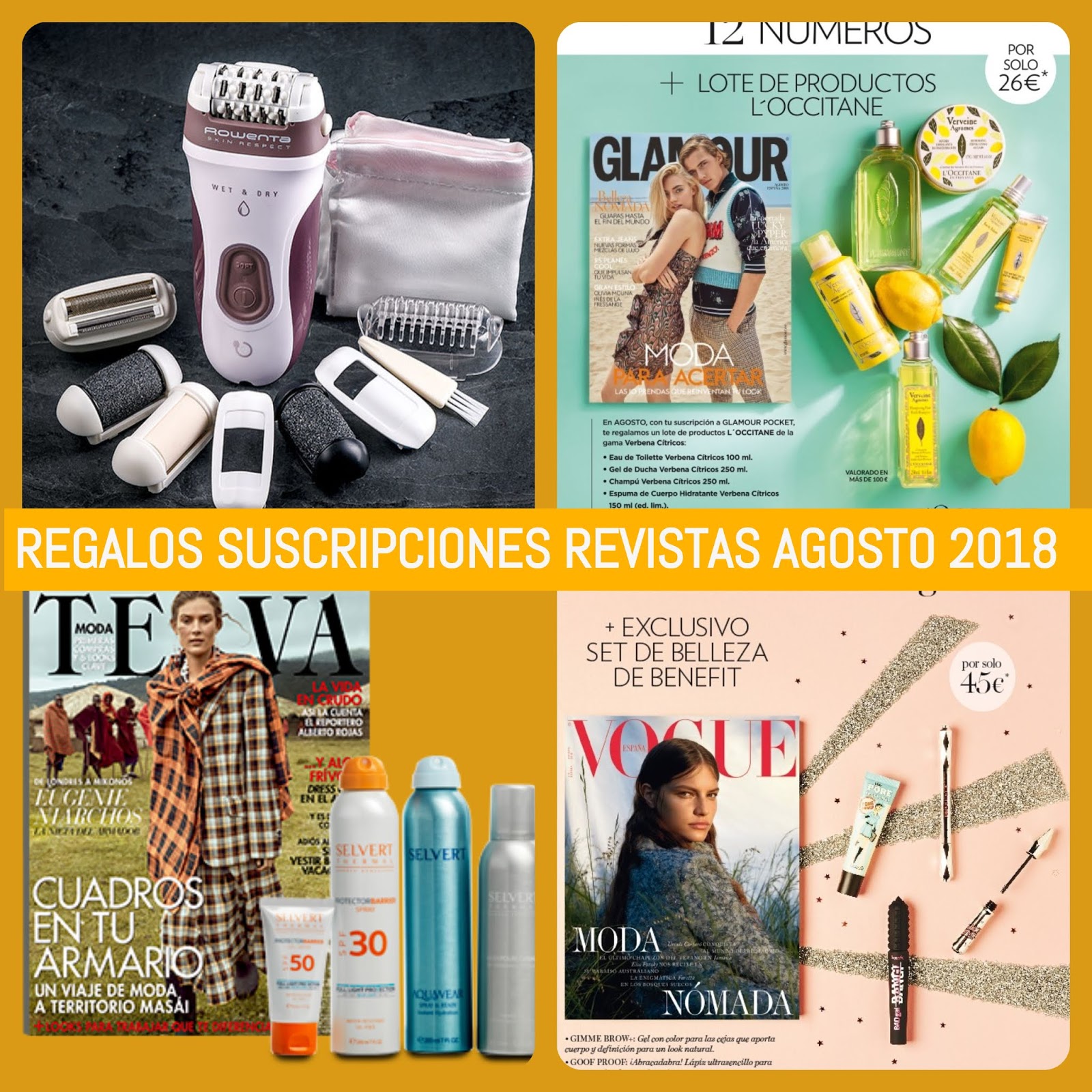 Regalos Suscripciones Revistas Agosto 2018 - Contando Mis Cositas...