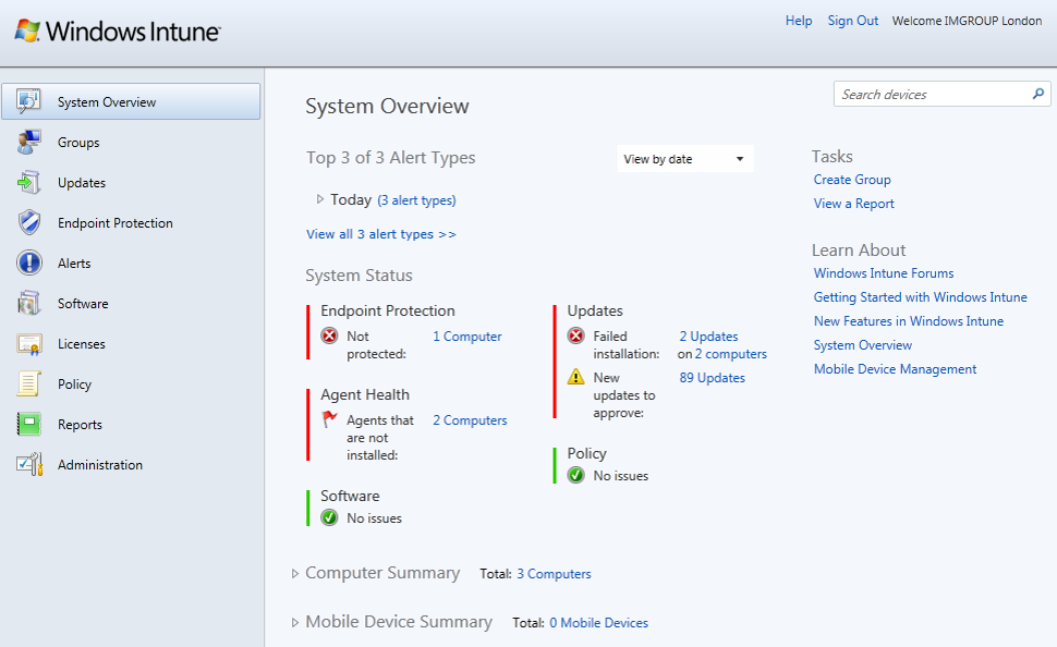 Microsoft® Windows Intune: Microsoft® Windows Intune V3