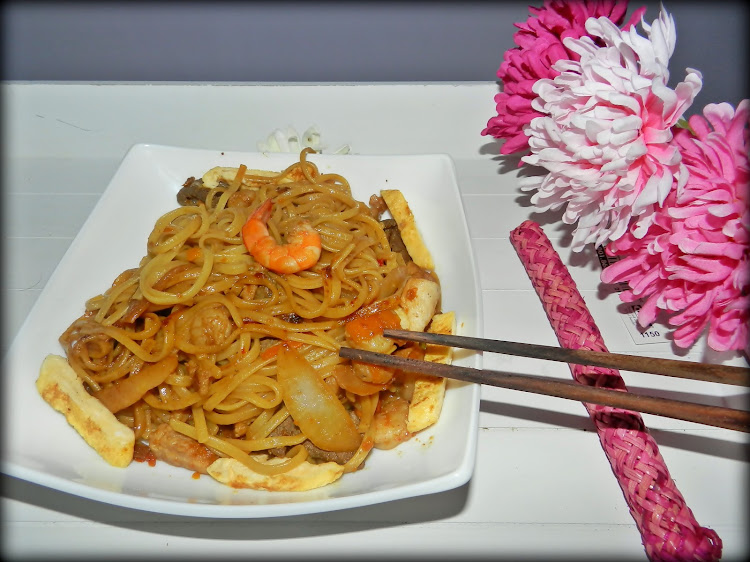 La cocina de Vifran: Tallarines fritos tres delicias