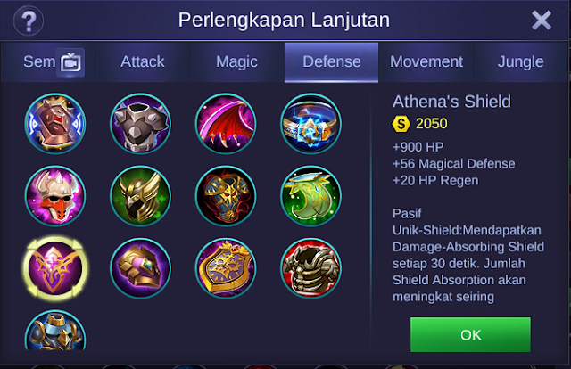 Mobile Legends Item Guide - Athena's Shield, Item Tanker Super Late ...