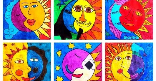 Onderwijs en zo voort ........: 3776. Koude en warme kleuren : Zon en maan