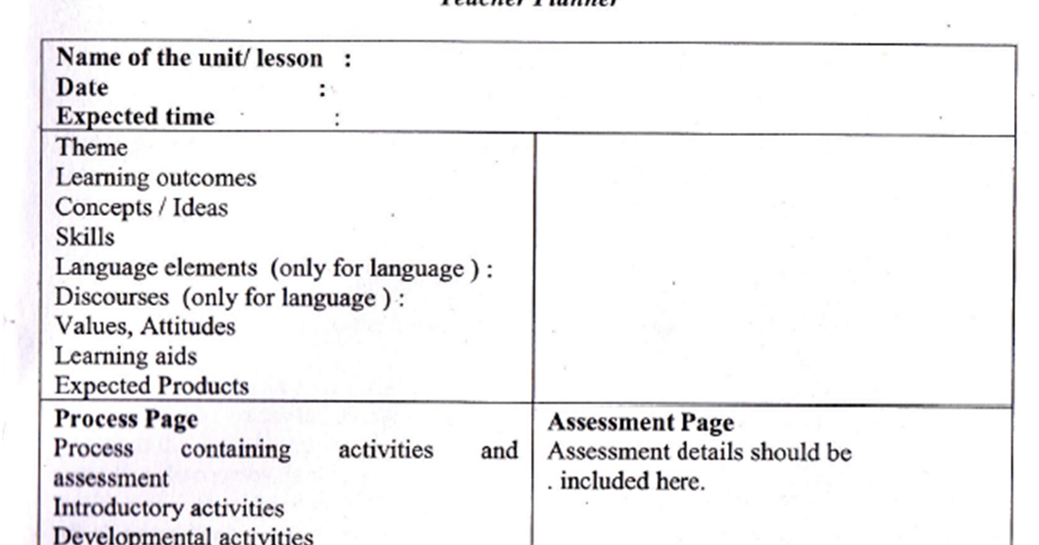 Bed lesson plans teachers