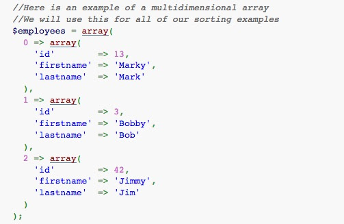 Php Sorting Arrays By Sub Array Values Using Php The Color Moon 月亮彩色 9664