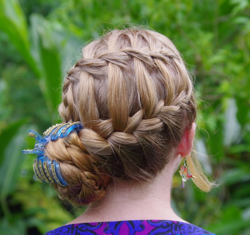 Braids & Hairstyles for Super Long Hair: Waterfall-French Braid Updo