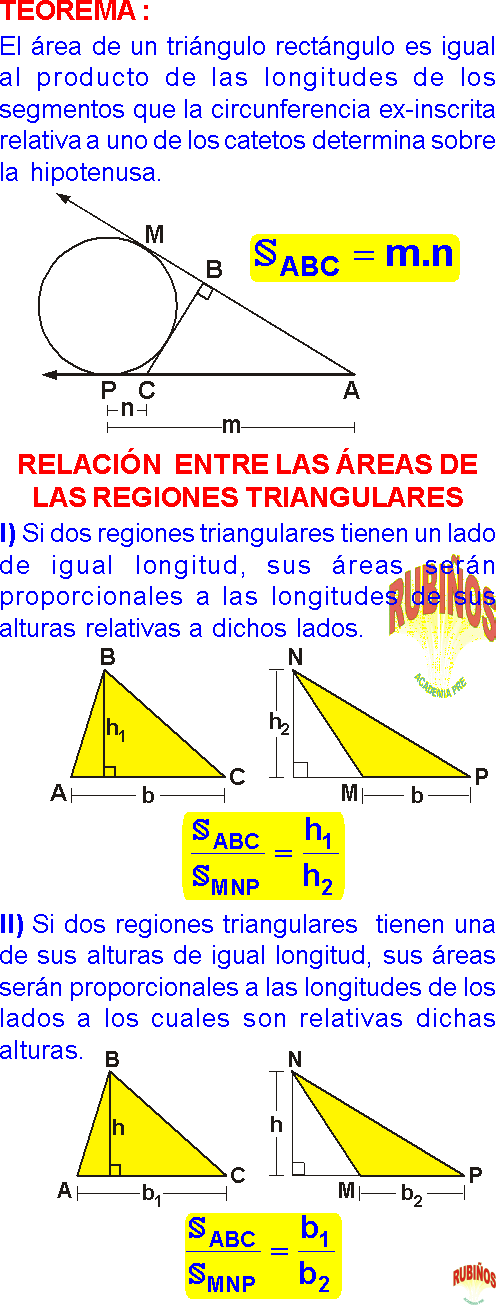 ÁREAS DE REGIONES TRIANGULARES FÓRMULAS Y PROPIEDADES DE GEOMETRIA ...