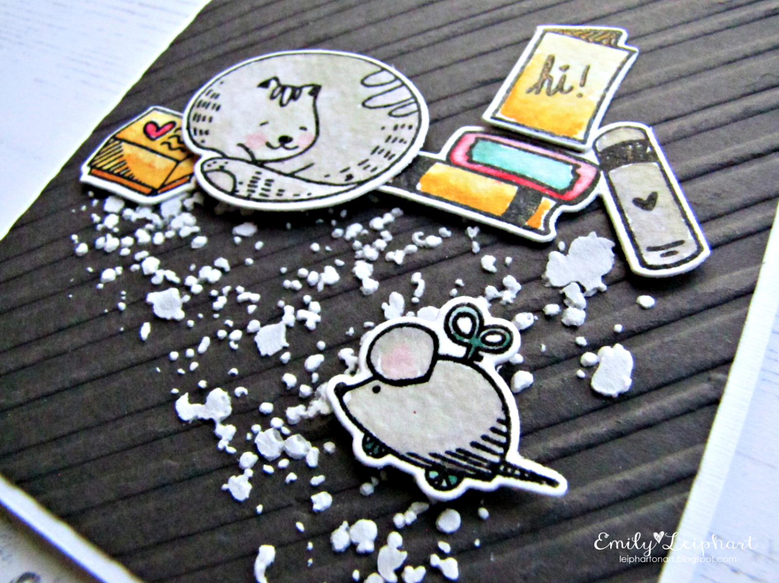 Emily Leiphart: {Waffle Flower} Watercoloured Cat Trio