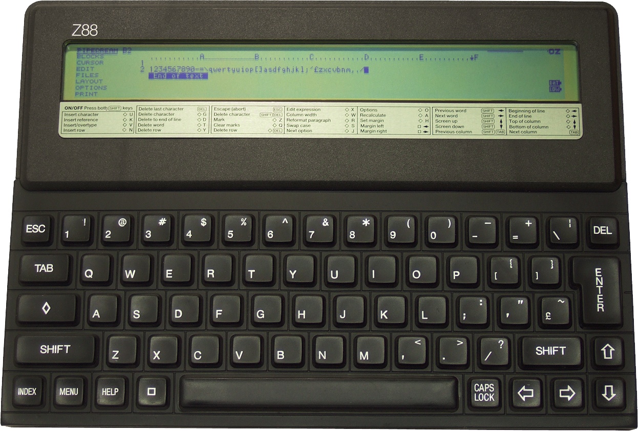 Retromobe - retro mobile phones and other gadgets: Cambridge Z88 (1987)